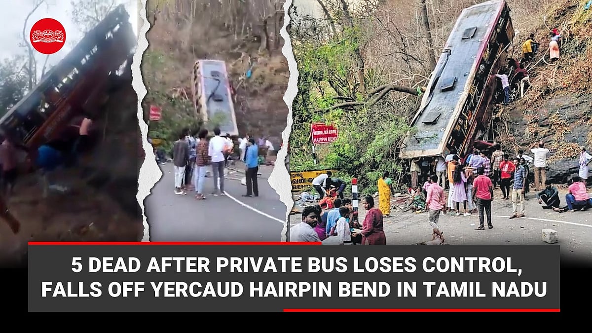 5 dead after private bus loses control, falls off Yercaud hairpin bend ...
