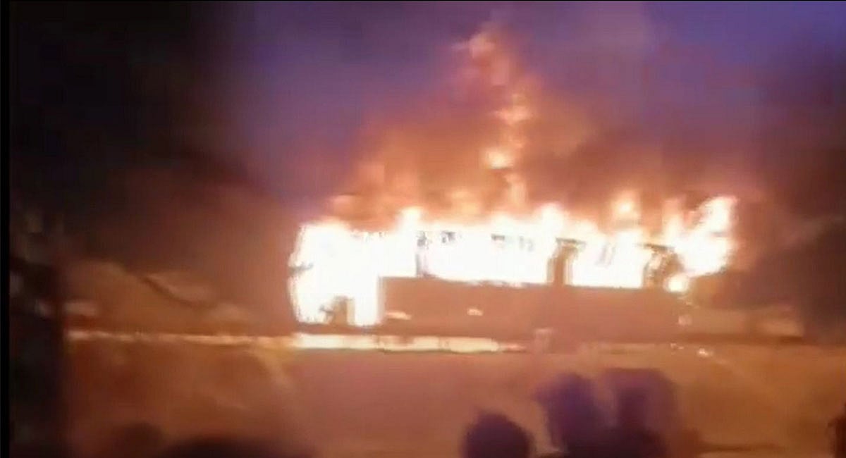 Nine burnt alive as bus catches fire in Haryana’s Nuh