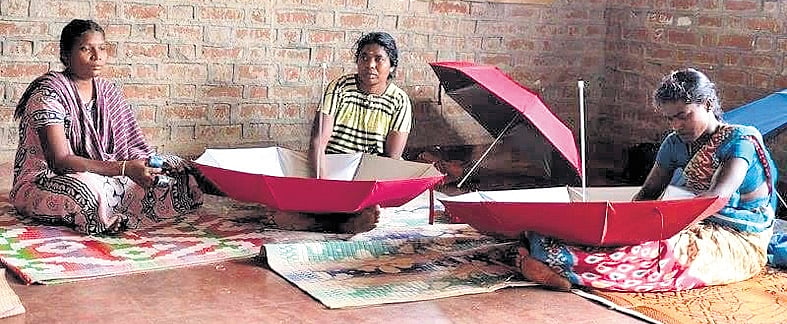 Attappadi tribal women’s Karthumbi umbrellas make a splash at Infopark