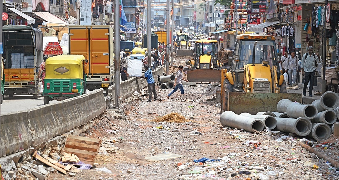Bengaluru: BBMP white-topping work leads to major decline in business ...