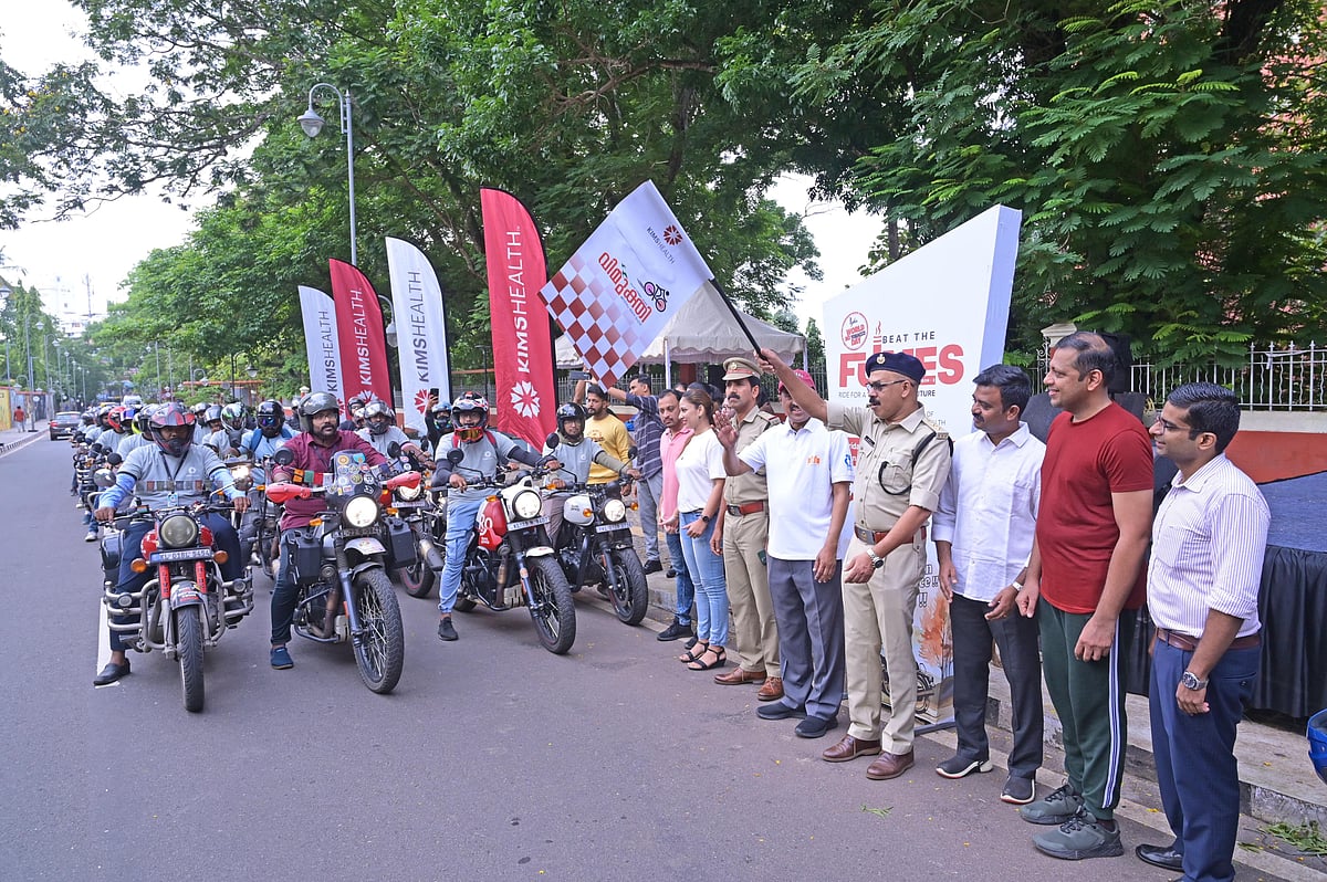 KIMSHEALTH Hospital organises bullet rally in Thiruvananthapuram
