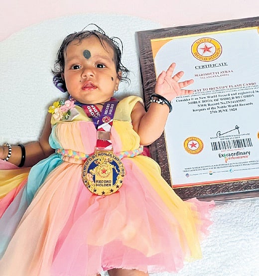Four-month-old makes it to Noble books of world records in Telangana