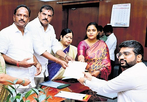 YSRC senior leader Botcha Satyanarayana files nomination for ...