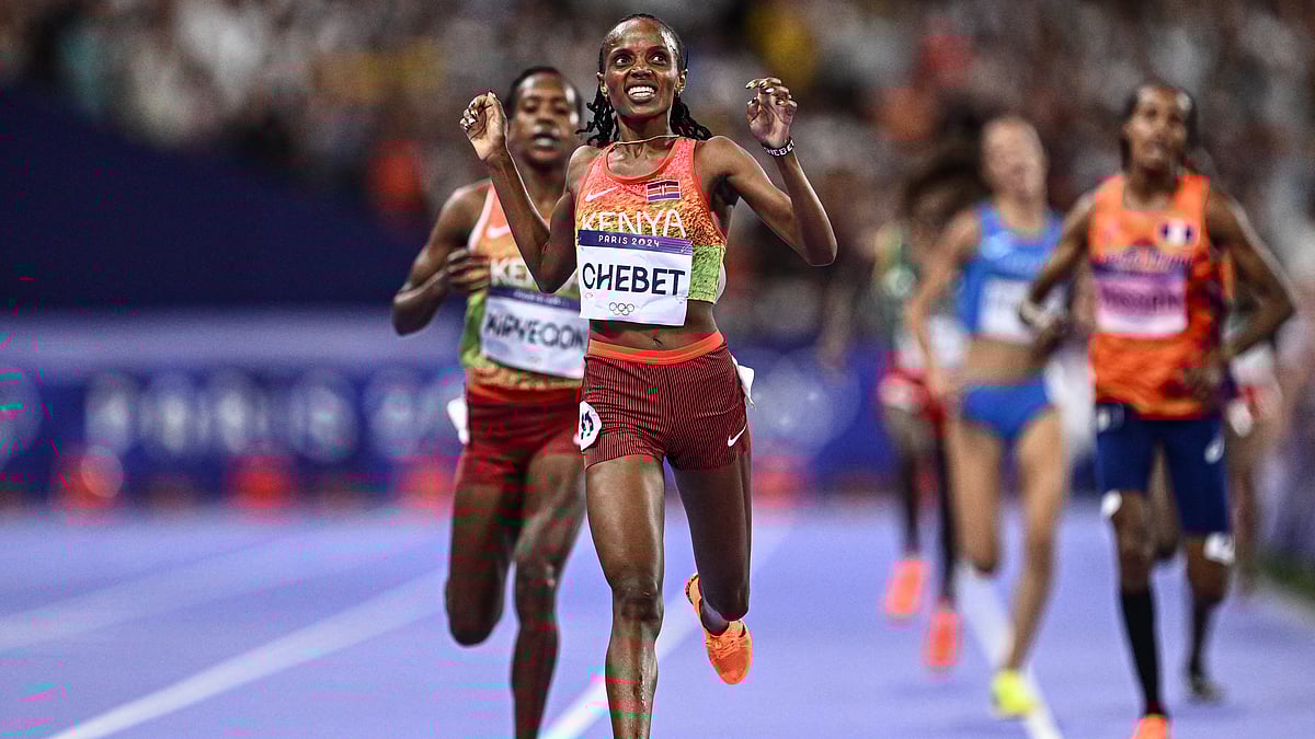 Kenya's 'smiling assassin' Chebet wins Olympic 5,000m gold