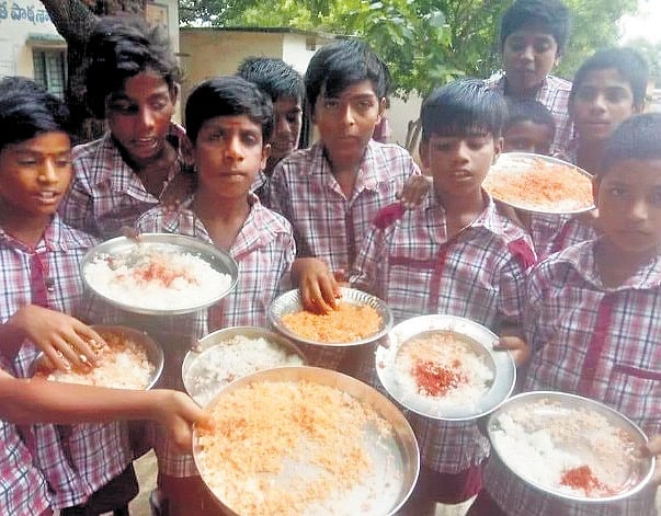 Nizamabad school serves chilli powder rice as mid-day meal, education ...