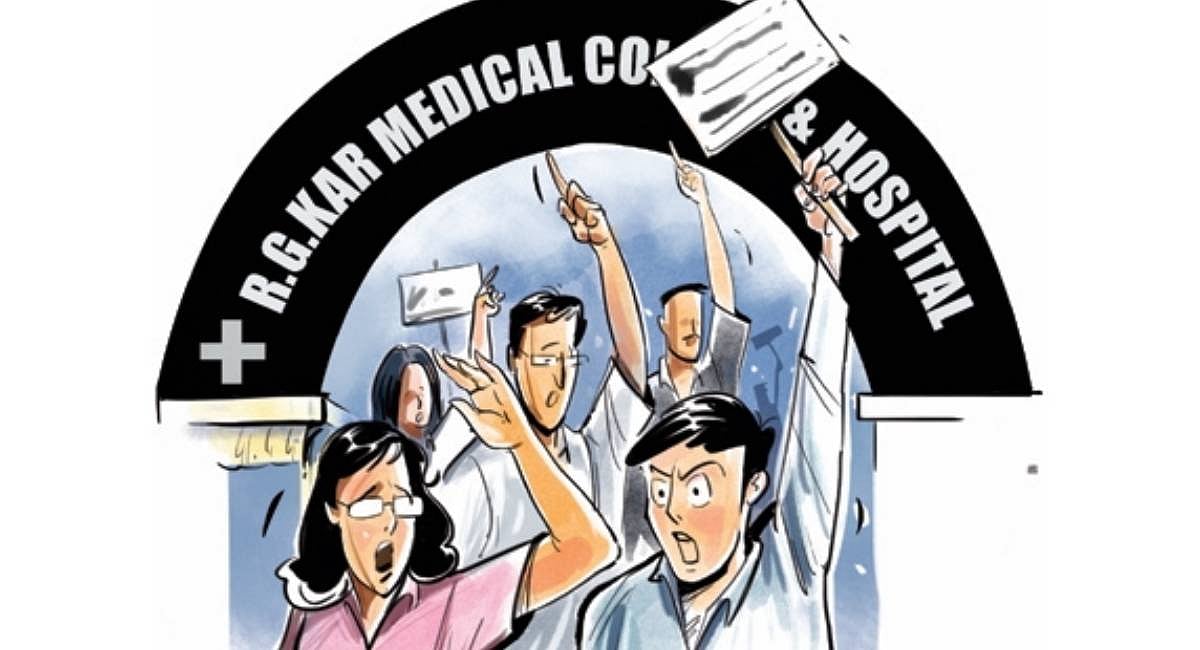 RG Kar junior doctors protest: ‘In black and white: we want justice’