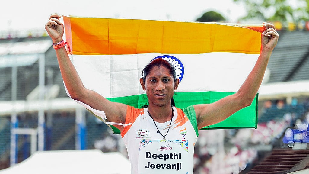 India's Deepthi Jeevanji wins bronze in women's 400m T20 category in ...