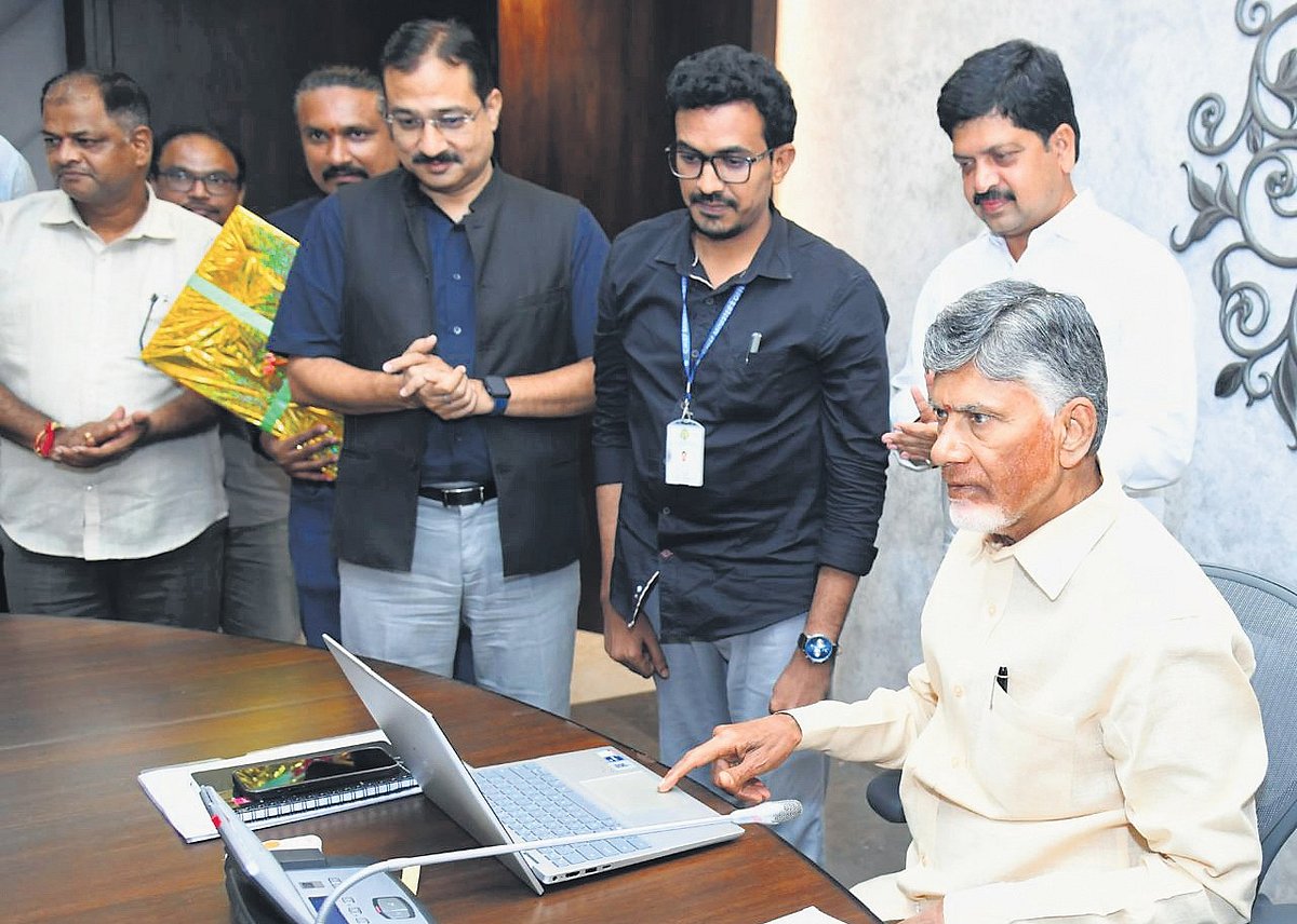 CM Chandrababu Naidu launches Sand Management System