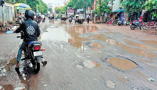 Bad roads give back-breaking experience to residents in Cuttack