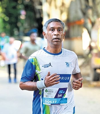 61-year-old Angelo inspires with determination to run post-surgery on ...