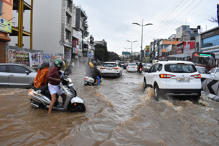 Roads and subways flooded as rain lashes Coimbatore city