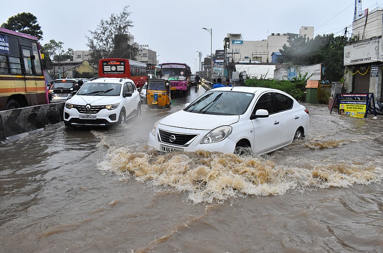 Roads and subways flooded as rain lashes Coimbatore city