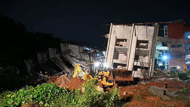 IN PICS | One dead, 16 feared trapped in Bengaluru building collapse