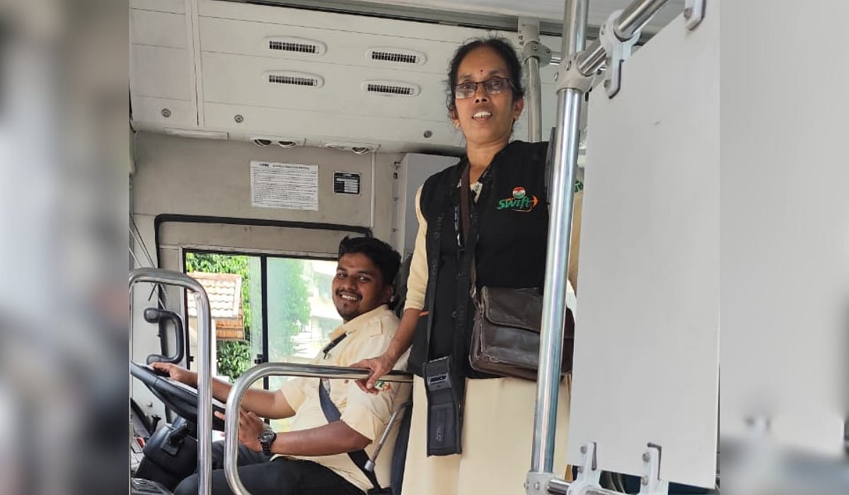 Son drives KSRTC bus with his mother on-board as conductor