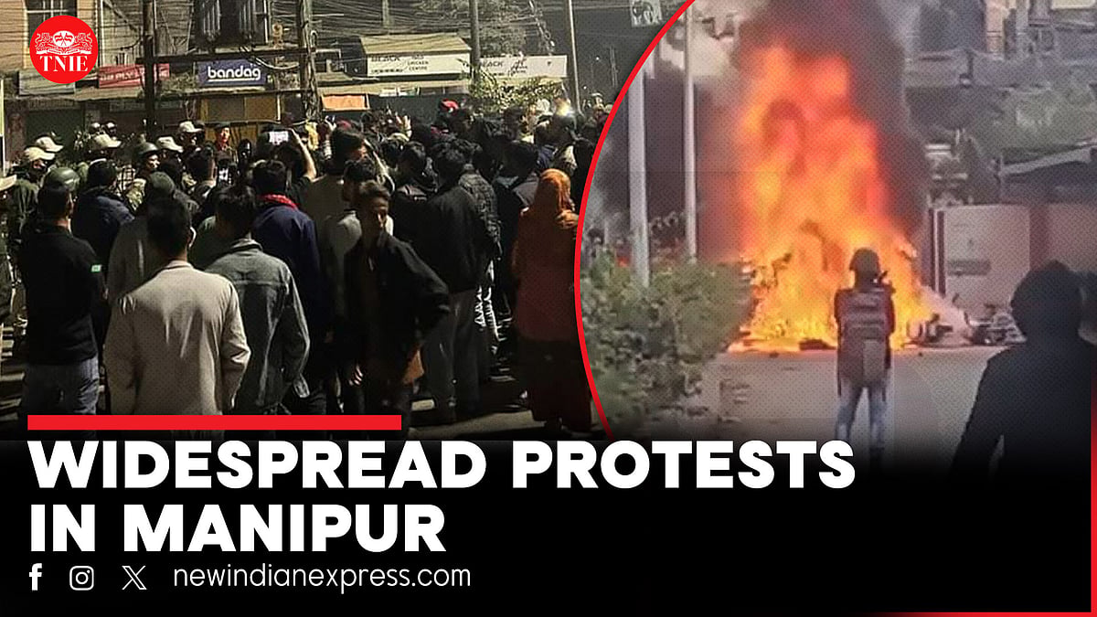 Manipur Violence | Protests rage across Imphal | PWD Minister's house ...