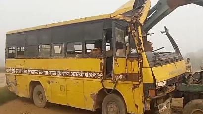 Three students critical, 10 injured after school bus collides with ...