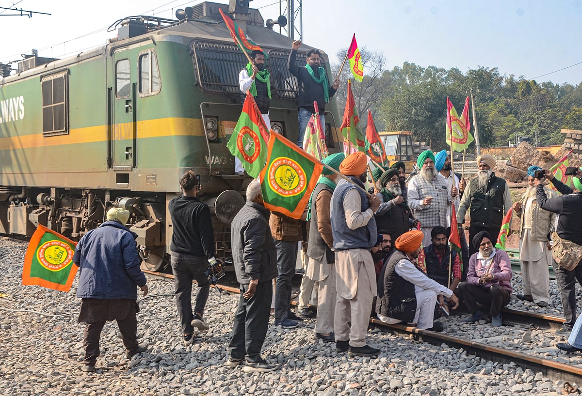 Farmers block trains in Punjab for three hours as part of their 'Rail ...