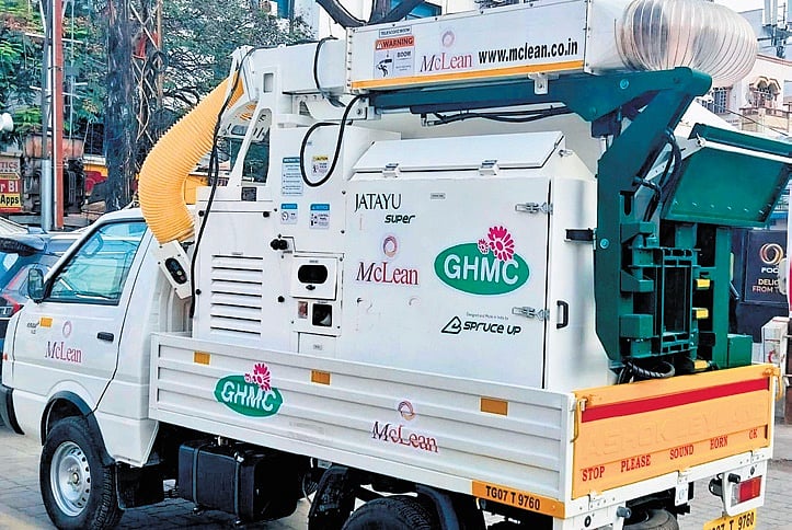 GHMC to test Jatayu Super vacuum machine for contactless garbage collection