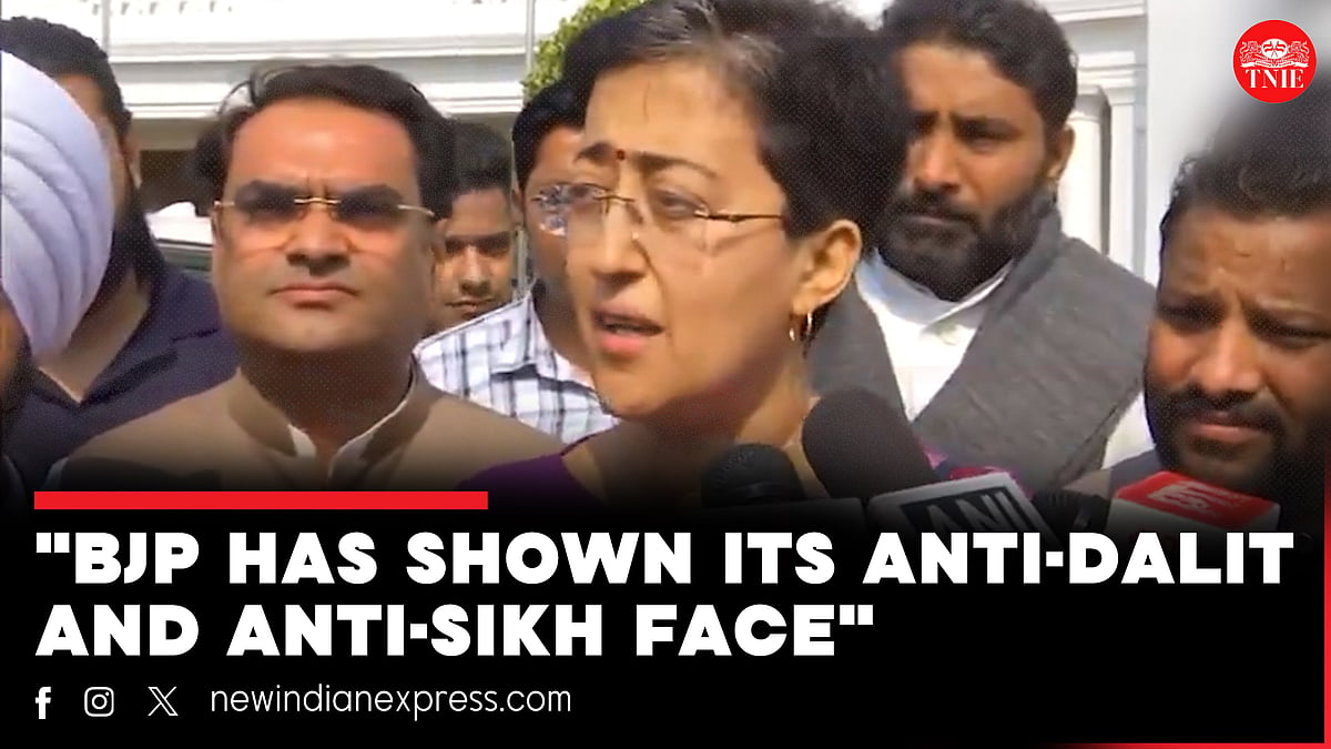 Lop Delhi Assembly Atishi accuses BJP of removing pictures of Ambedkar ...