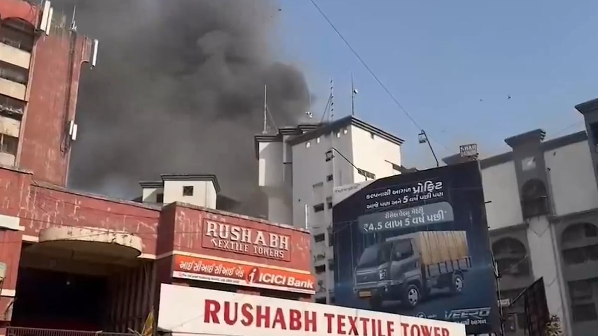 Fire breaks out at Surat textile market for second time in less than 24 ...