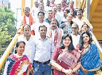 Bhubaneswar MP Aparajita Sarangi inaugurates Palasuni foot over bridge