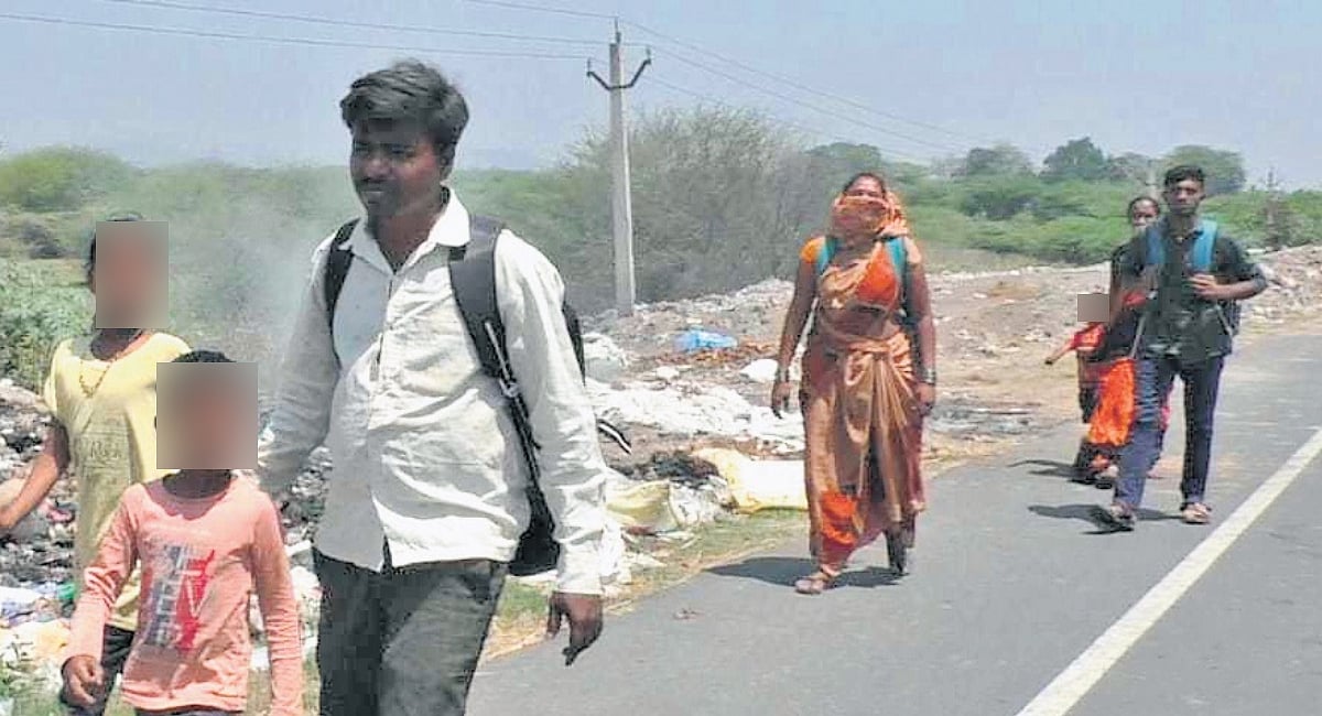 50 Migrant families from Maharashtra walk 95 km to Kalampur railway ...