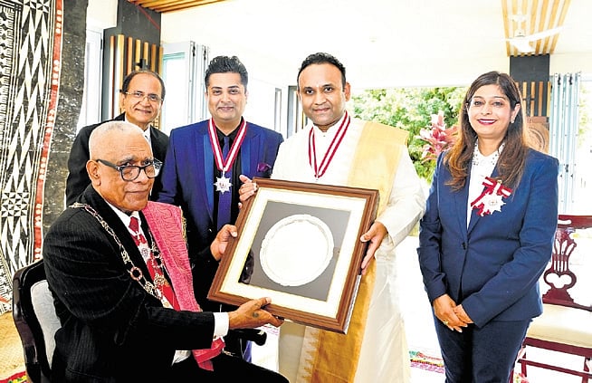 Madhusudan Sai conferred Fiji’s highest honour for humanitarian work ...