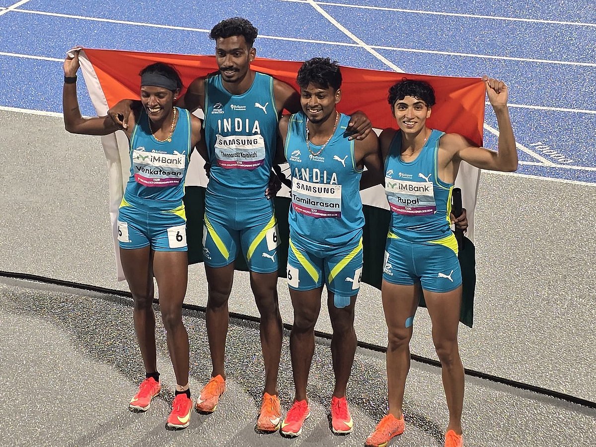Chithravel silver in rain; gold in 4x400m mixed relay for India