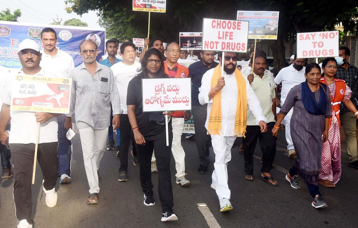 Mini-marathon in Andhra's Guntur to raise awareness on drug abuse