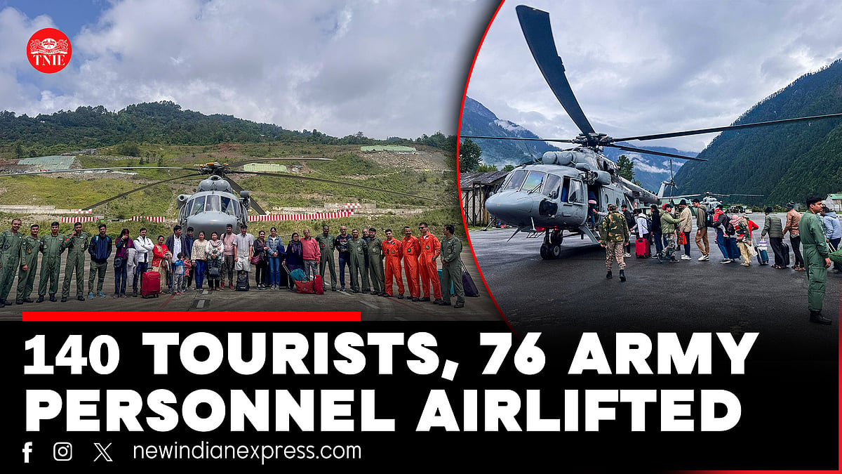 More than 140 tourists and 76 Army personnel airlifted from Sikkim