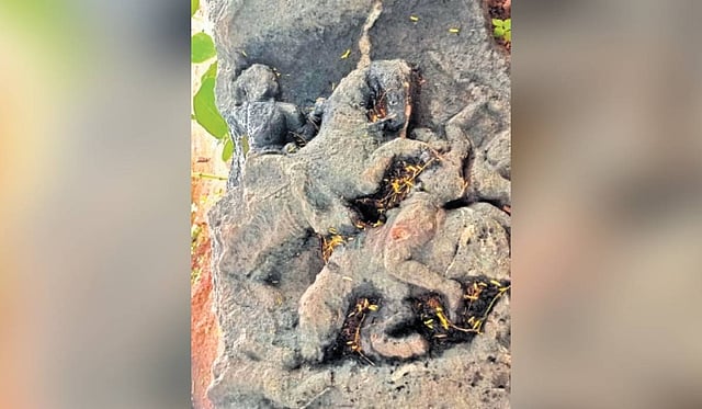 Kakatiya-era sculpture of warriors unearthed in Telangana's Polasa