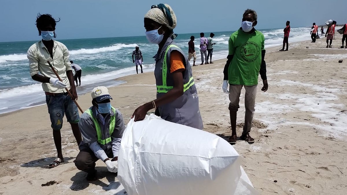 500kg of nurdles from MSC Elsa 3 shipwreck collected in TN's Dhanushkodi