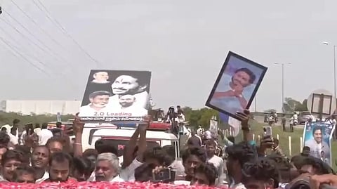 Elderly YSRCP worker crushed to death by former CM Jagan Mohan Reddy's vehicle during rally