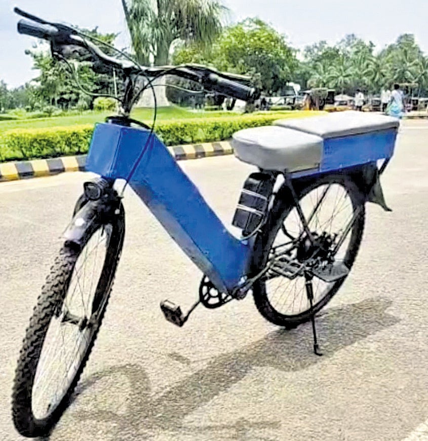 Beating distance with design: Vizianagaram student builds e-cycle to ...