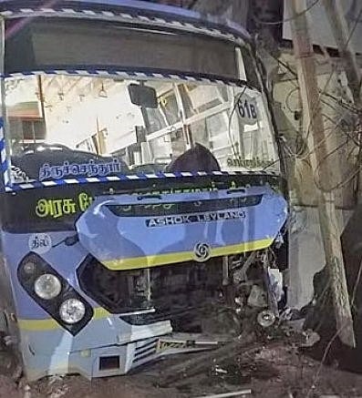 TNSTC bus driver dies of cardiac arrest while driving, vehicle rams ...