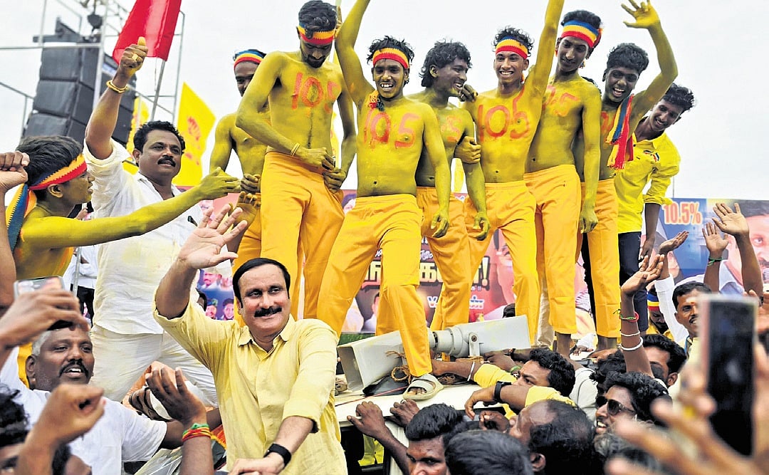 PMK leader Anbumani seeks 10.5 per cent quota for Vanniyars, stages ...