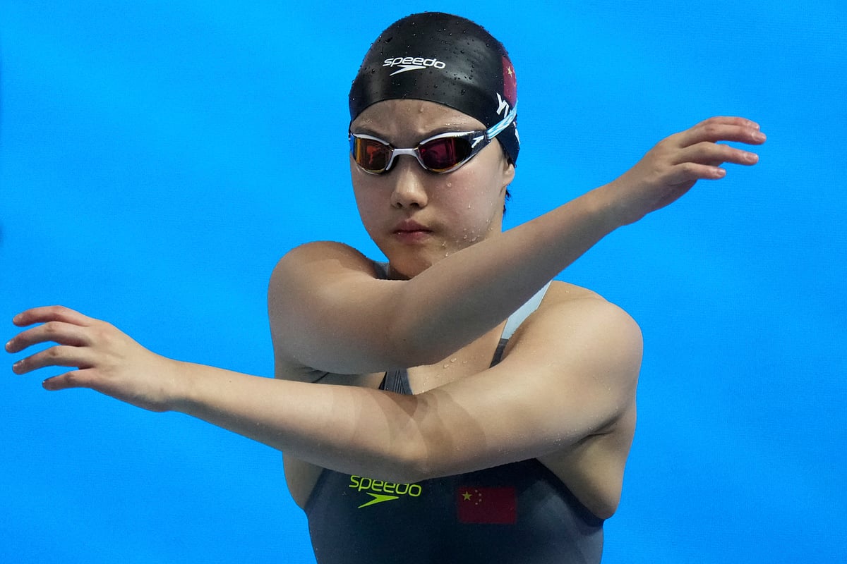 Chinese 12-year-old Yu Zidi has won a bronze relay medal at the swim ...
