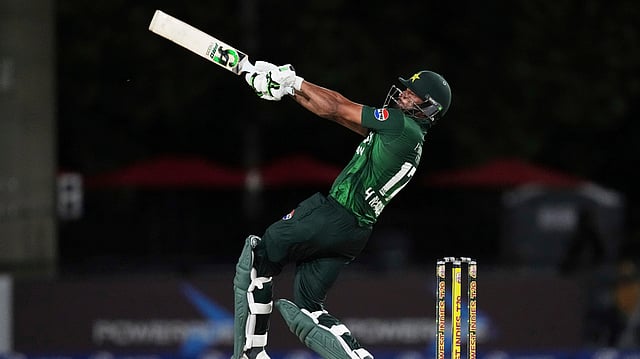 Hasan Nawaz's unbeaten 63 leads Pakistan to a five-wicket win over West ...