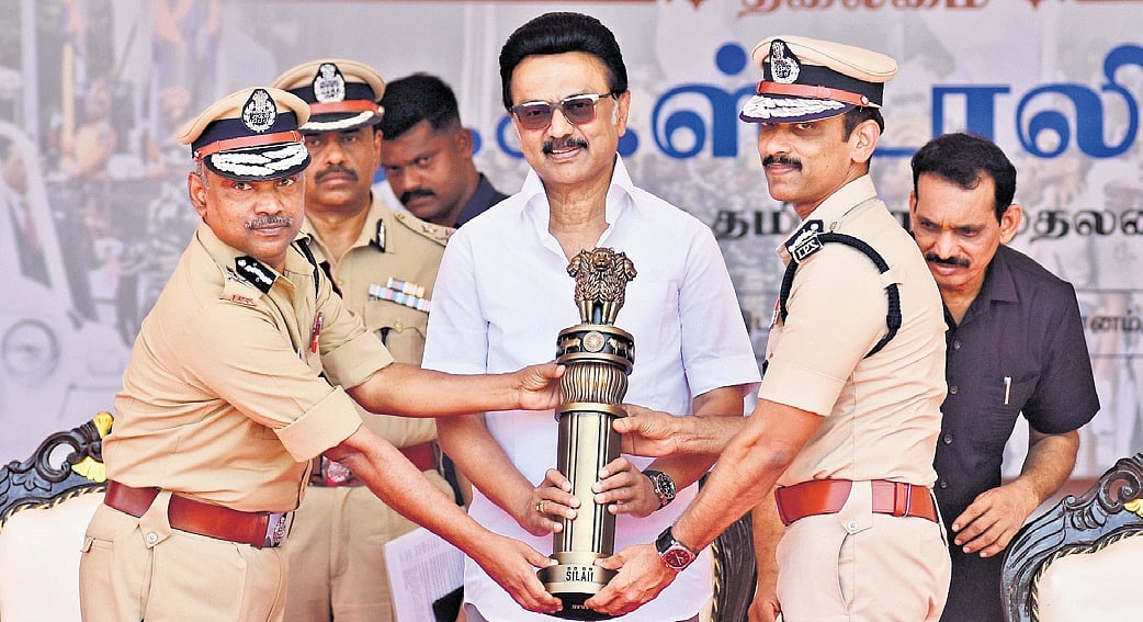 CM Stalin administers oath to cops on first Police Day