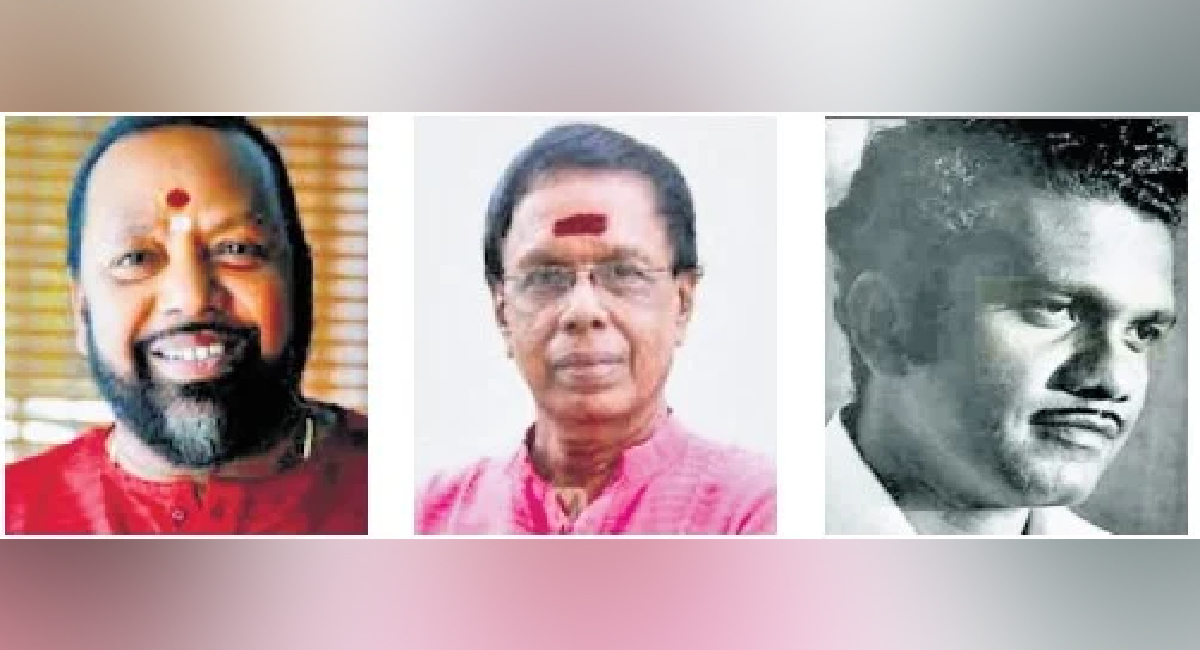 Vidyadharan Master, R K Damodaran, recipients of 18th Vayalar awards
