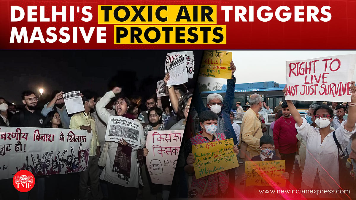 Poor air quality triggers protests in Delhi, residents demand action