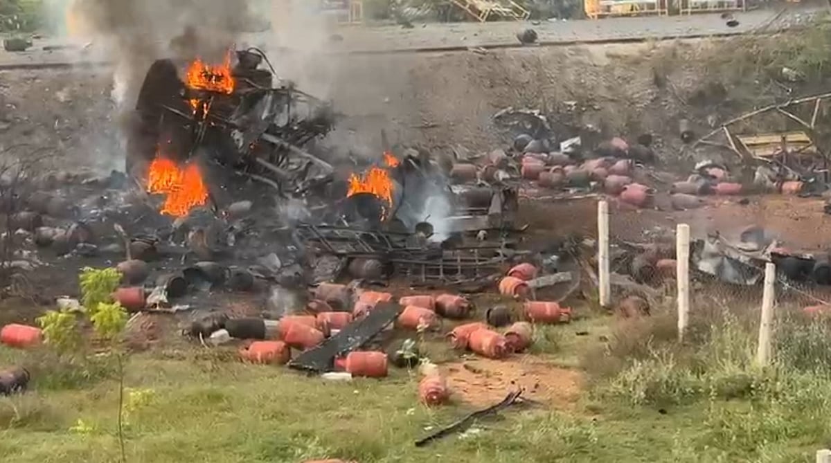 Truck overturn triggers explosion of 80 LPG cylinders on Ariyalur highway