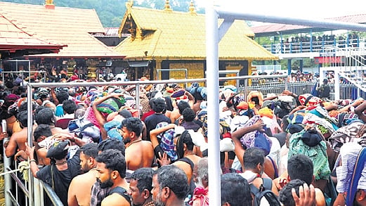 Sabarimala temple sees slight dip in pilgrim rush; footfall crosses 20 lakh