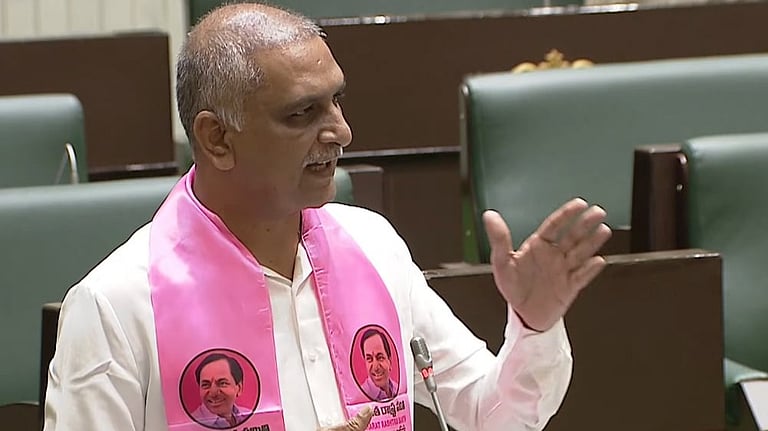 BRS MLA Harish Rao warns Siddipet hospital against outside prescriptions