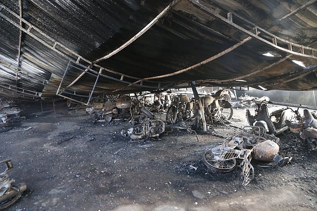 500 bikes gutted in massive fire at Thrissur railway station