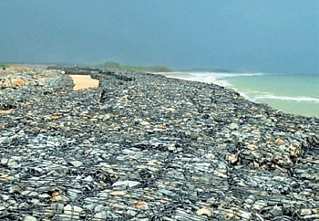 Geo-synthetic tube to combat soil erosion wall set on fire by ...