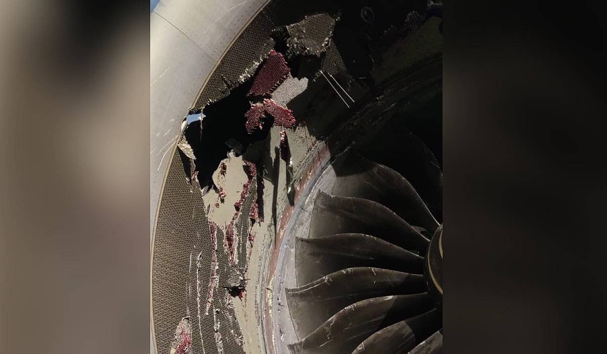 Air India A350 ingests cargo container while taxiing at Delhi airport ...