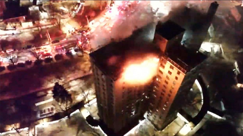One killed, 14 injured in gas explosion, fire on top floors of NYC ...