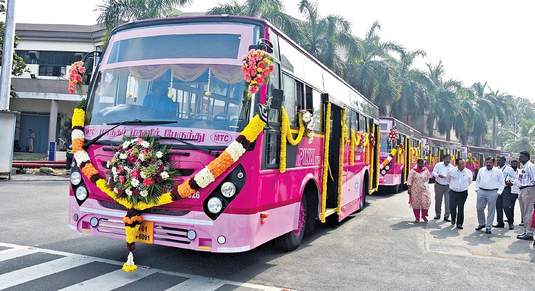 CM Stalin flags off 10 women-only pink buses on five routes in Chennai