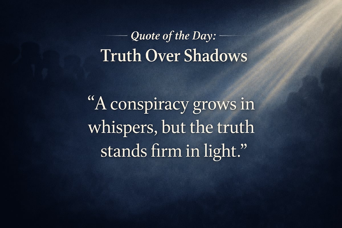 Quote of the Day: Truth Over Shadows | Conspiracy Wisdom